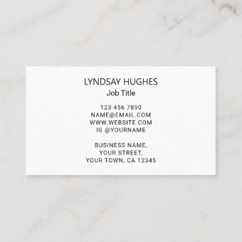 Modern Botanical Your Job Title Business Card | Zazzle