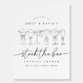 Modern Bow Drinks Stock The Bar Welcome Sign | Zazzle