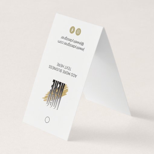 Modern Bracelet Display Price Tag with QR and Logo | Zazzle