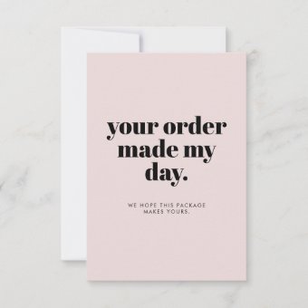 Modern Branded Feminine Small Business Insert Card | Zazzle