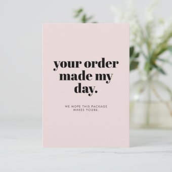 Modern Branded Feminine Small Business Insert Card | Zazzle