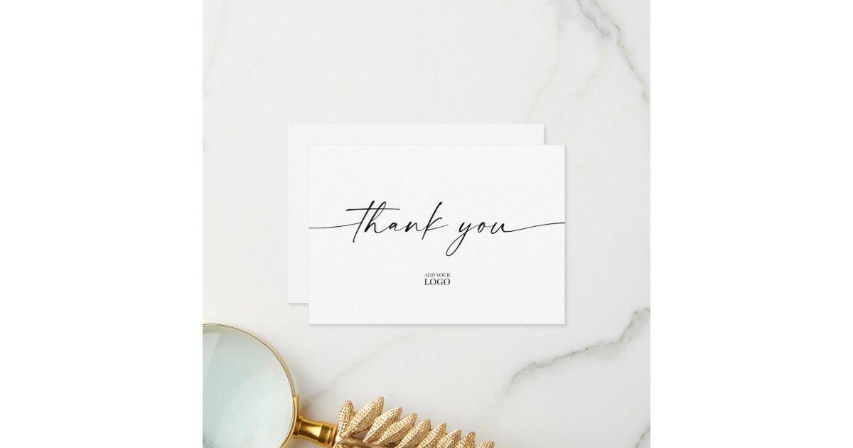 Modern Branded Thank You | Zazzle