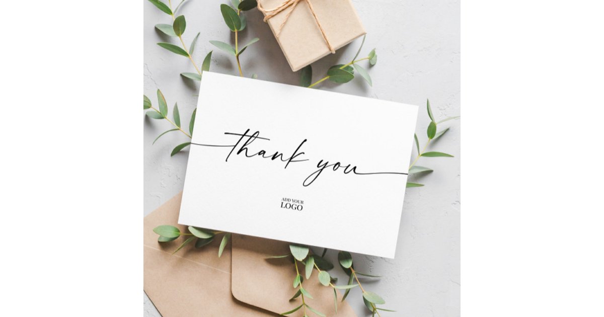 Modern Branded Thank You | Zazzle