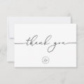 Modern Branded Thank You With Your Logo Card | Zazzle