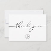 Modern Branded Thank You With Your Logo Card | Zazzle