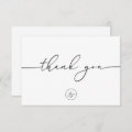 Modern Branded Thank You With Your Logo Card | Zazzle
