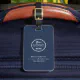 Modern Branding Minimalist Navy Blue Promo Logo Luggage Tag | Zazzle