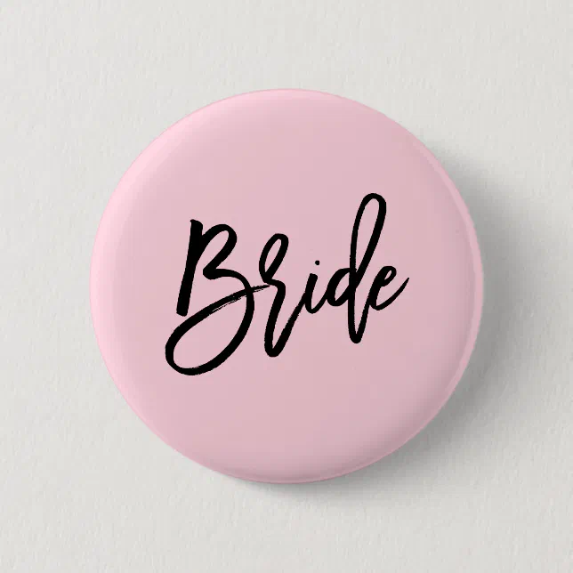 Modern Bridal Party Wedding Pinback Button | Zazzle