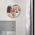Modern Bride Groom Simple Photo Wedding Magnet | Zazzle