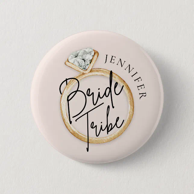 Modern Bride Tribe Custom Button | Zazzle