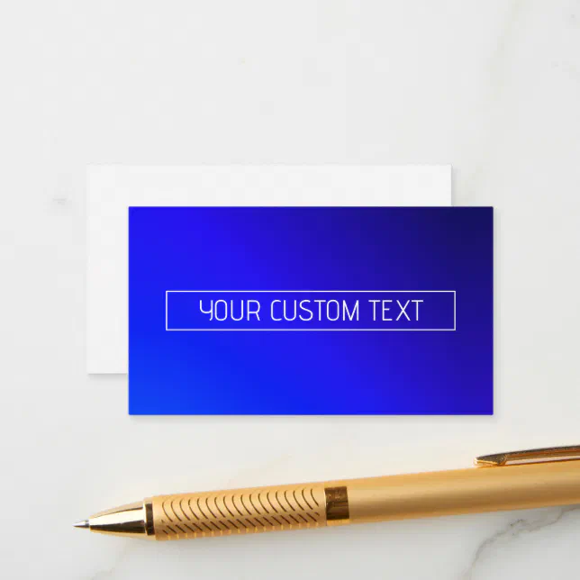 Modern Bright Blue & Purple Gradient Ombre Enclosure Card | Zazzle