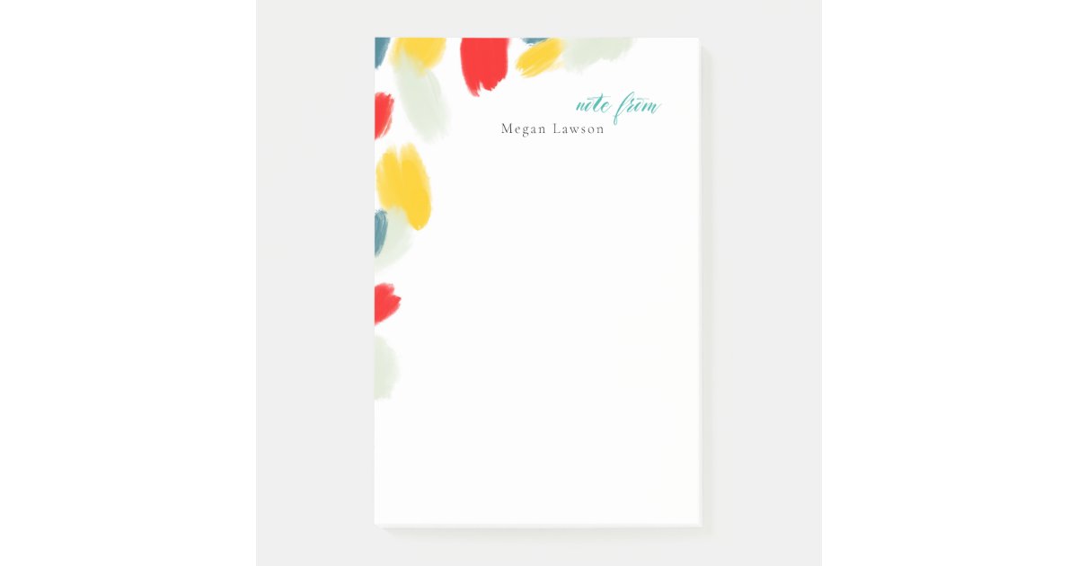 Modern Bright ink border Note From Design | Zazzle