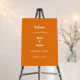 Modern Bright Orange Wedding Welcome Sign | Zazzle