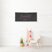 Modern bright pink girly neon bachelorette banner | Zazzle