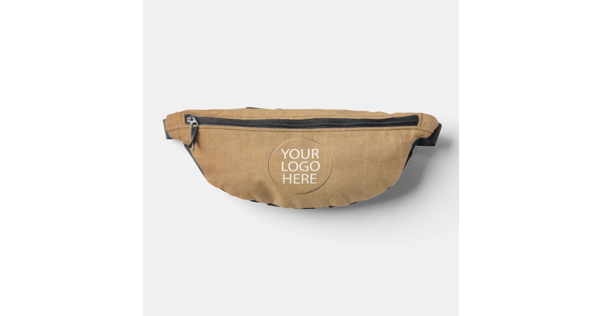 Modern Brown Business Logo Name Fanny Pack | Zazzle