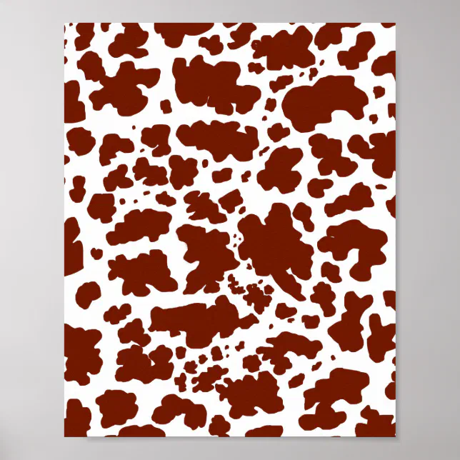 Modern Brown Cow Skin Texture Animal Print | Zazzle