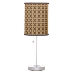 Modern Brown Diamond Pattern Table Lamp | Zazzle
