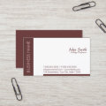 Modern Brown Professor Business Card | Zazzle