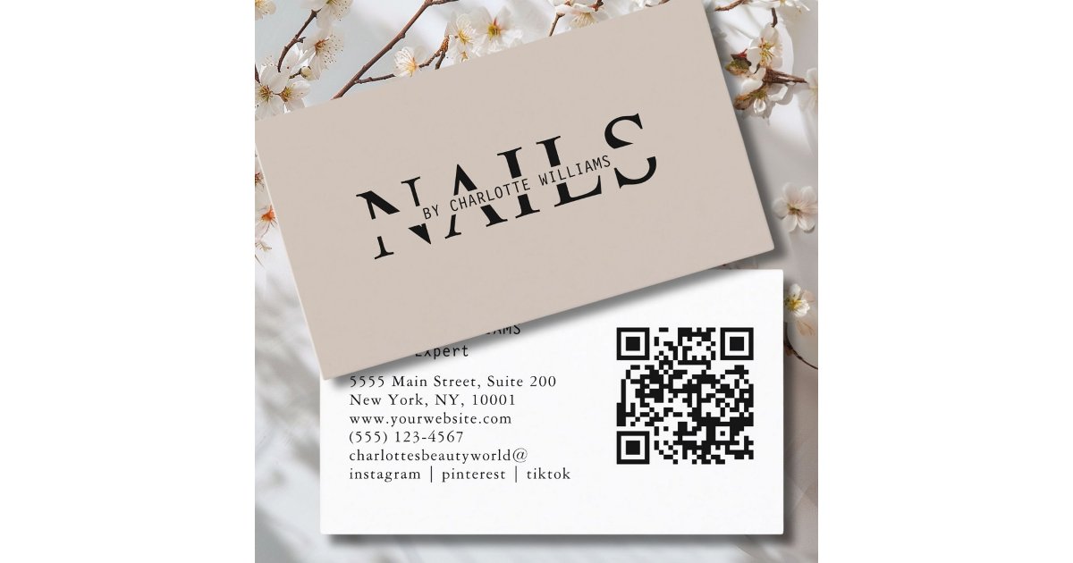 Modern, Brown, QR Code Business Card | Zazzle