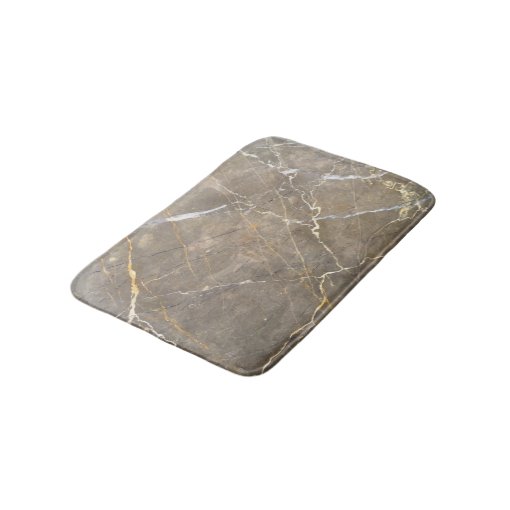 Modern Brown Stone, Marble Pattern Bath Mat | Zazzle