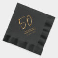 Modern Brush Lettering 50th Birthday Party Foil Napkins | Zazzle
