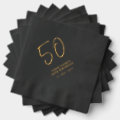 Modern Brush Lettering 50th Birthday Party Foil Napkins | Zazzle