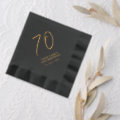 Modern Brush Lettering 70th Birthday Party Foil Napkins | Zazzle