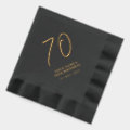 Modern Brush Lettering 70th Birthday Party Foil Napkins | Zazzle