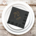 Modern Brush Lettering 70th Birthday Party Foil Napkins | Zazzle