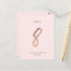 Modern Brush Rose Gold Wedding Table number 8 | Zazzle