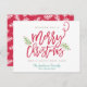 Modern Brush Script Bright Christmas Non-photo Holiday Card | Zazzle