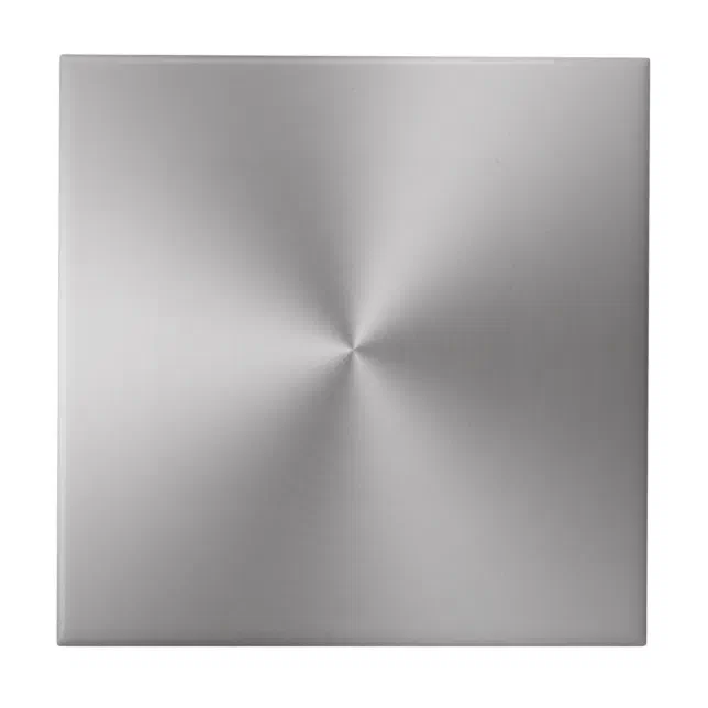 Modern Brushed Metal Look Ceramic Tile | Zazzle