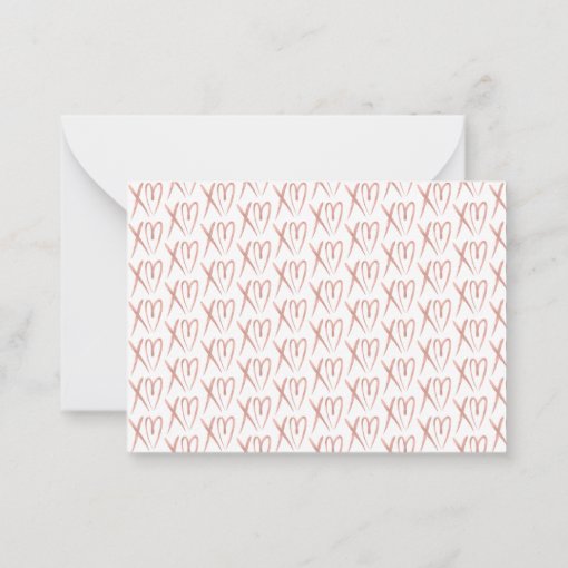 Modern Brushed Rose Gold Classroom Valentine Card | Zazzle