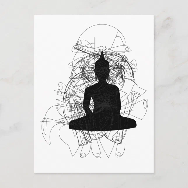 Modern Buddha Designs Energies Postcard | Zazzle