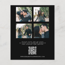 Modern budget photo QR code wedding invitation Flyer | Zazzle