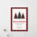 Modern Buffalo Check Christmas Greeting Card | Zazzle