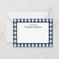 Modern Buffalo Plaid Custom Name Personal Note Card | Zazzle