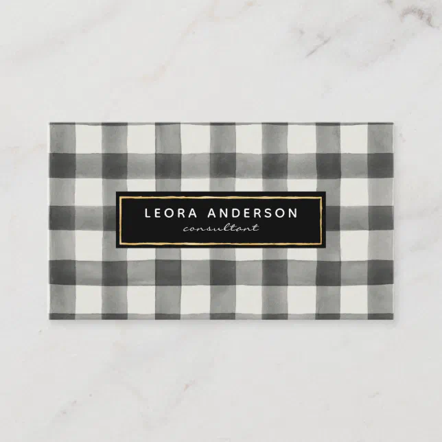 Modern Buffalo Plaid Pattern Business Card | Zazzle