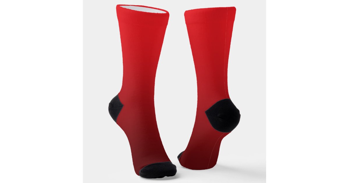 Modern Burgundy Red Gradient Socks | Zazzle