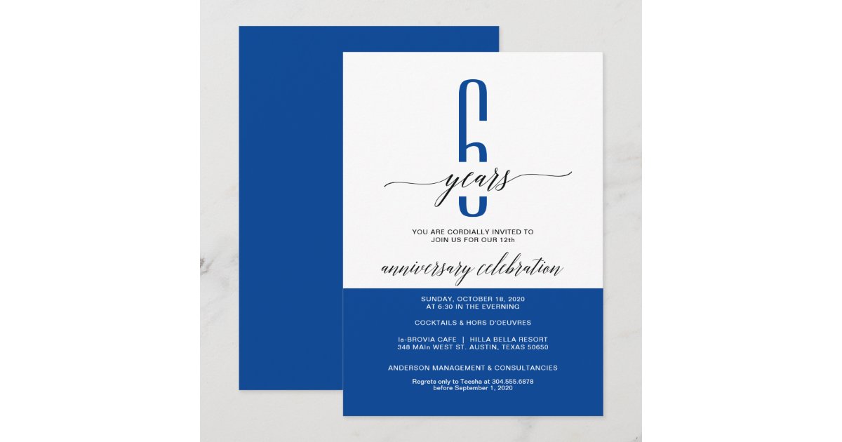 Modern Business Anniversary Party Invitation cards | Zazzle