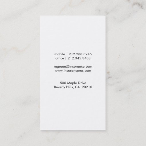 Modern Business Card | Insurance Sales | Zazzle