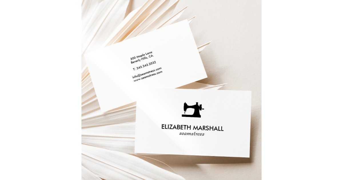 Modern Business Card No. 73 | Sewing Machine | Zazzle