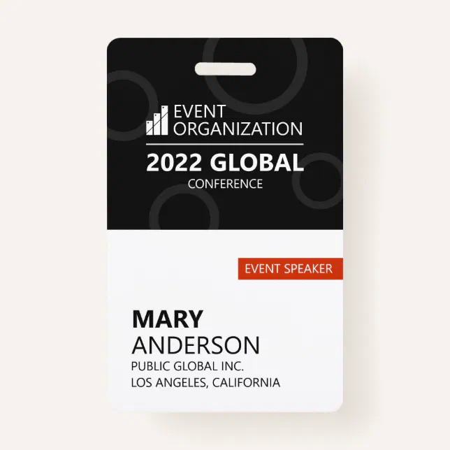Modern Business Conference Event #custom Badge | Zazzle