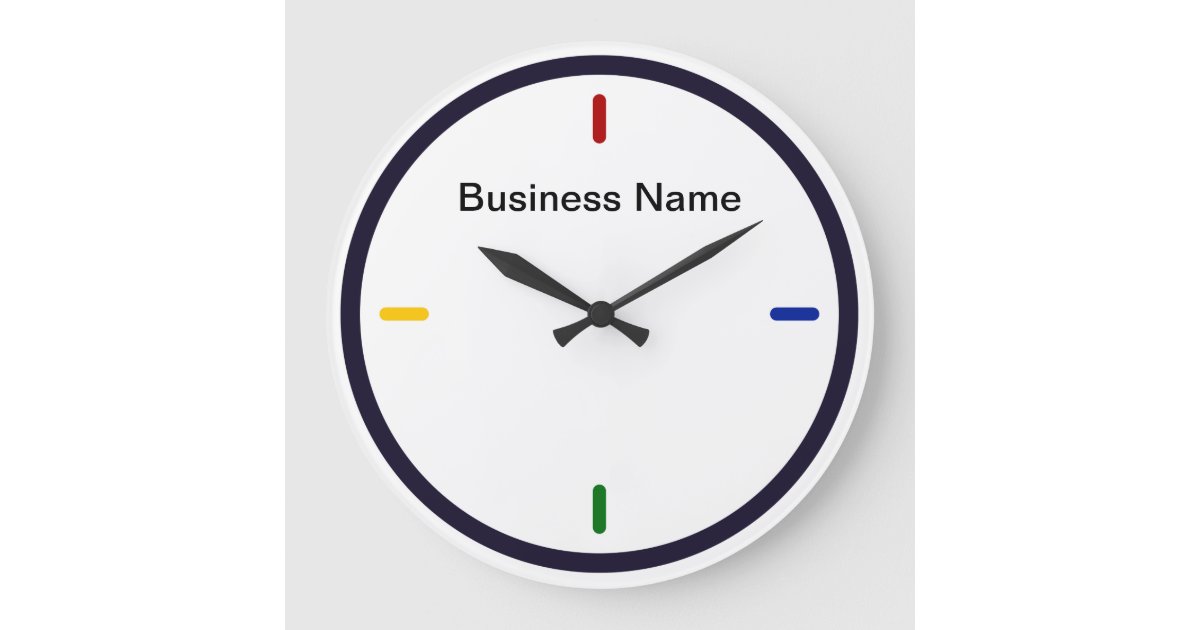Modern Business Custom Office Wall Clocks | Zazzle