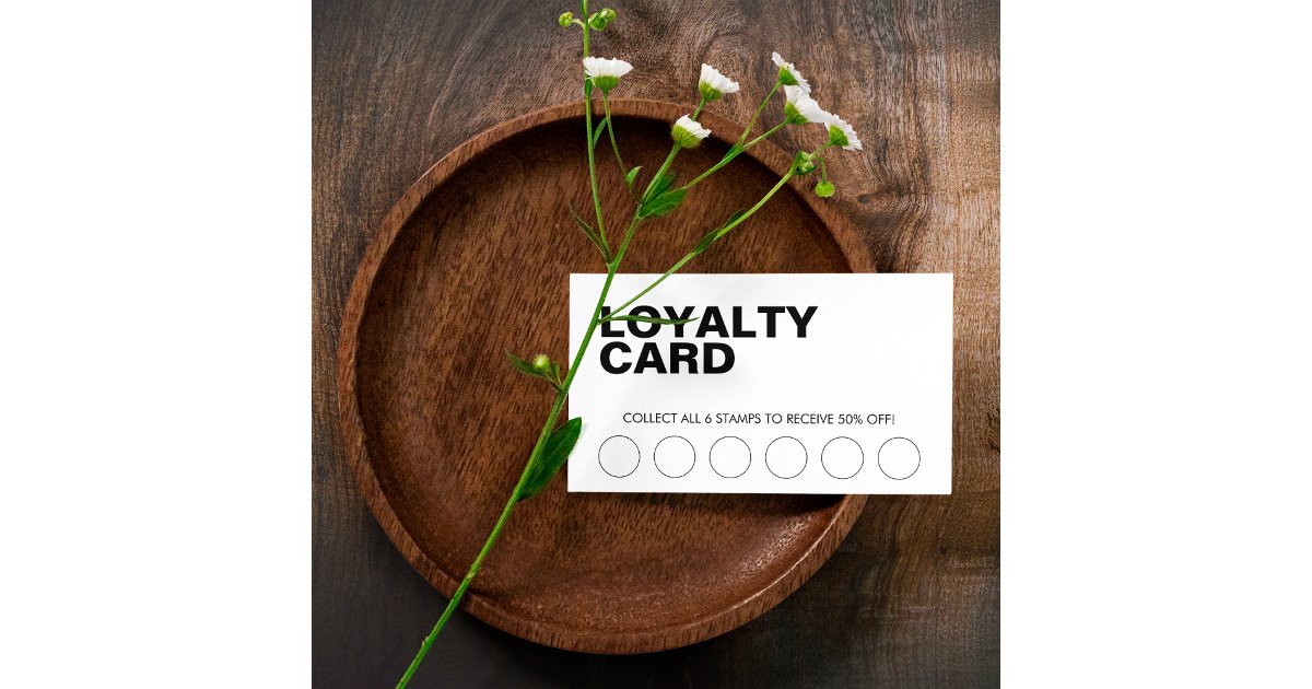 Modern Business Discount Loyalty Card | Zazzle