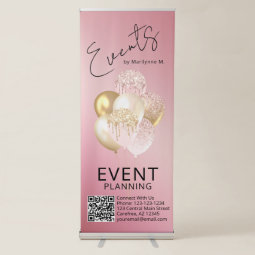 Modern Business Event Planner Promotional Retractable Banner | Zazzle