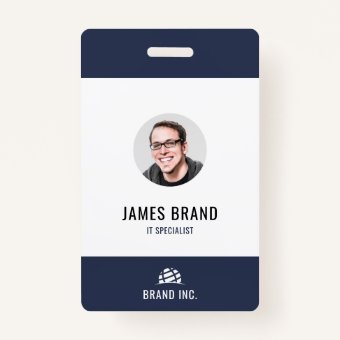 Modern Business ID Badge | Zazzle