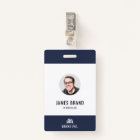 Modern Full Photo Business ID Badge | Zazzle.com