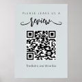 Modern Business Leave Review QR Code Sign Holder | Zazzle
