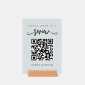 Modern Business Leave Review QR Code Sign Holder | Zazzle